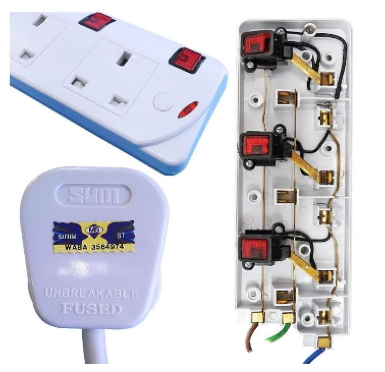 SUM 4 Way (2 Meter) Trailing Socket 514N 2M - 1NOWmy Digimate: Best ...