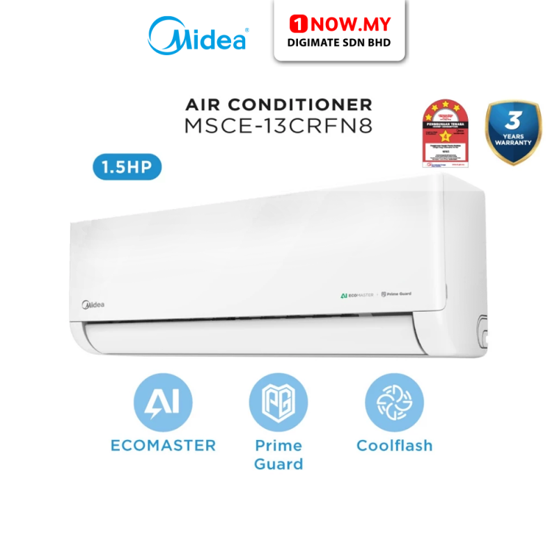MIDEA 1.5HP Celest Inverter Wall Air-Conditioner MSCE-13CRFN8 | 4 Star ...