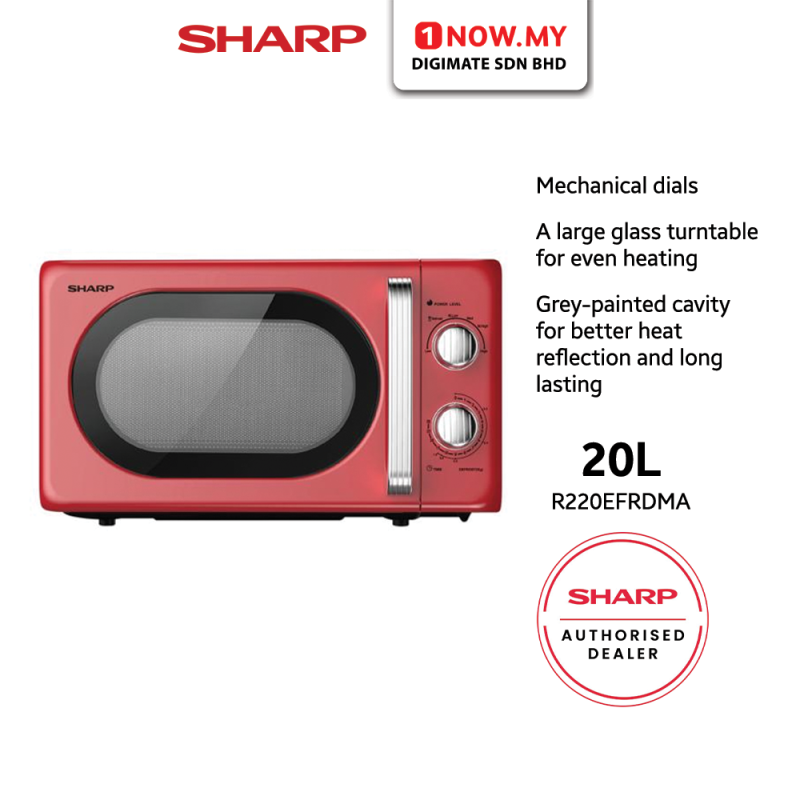 SHARP 20L Microwave Oven Peko R220EFRDMA (Red) | 3 Star Energy ...