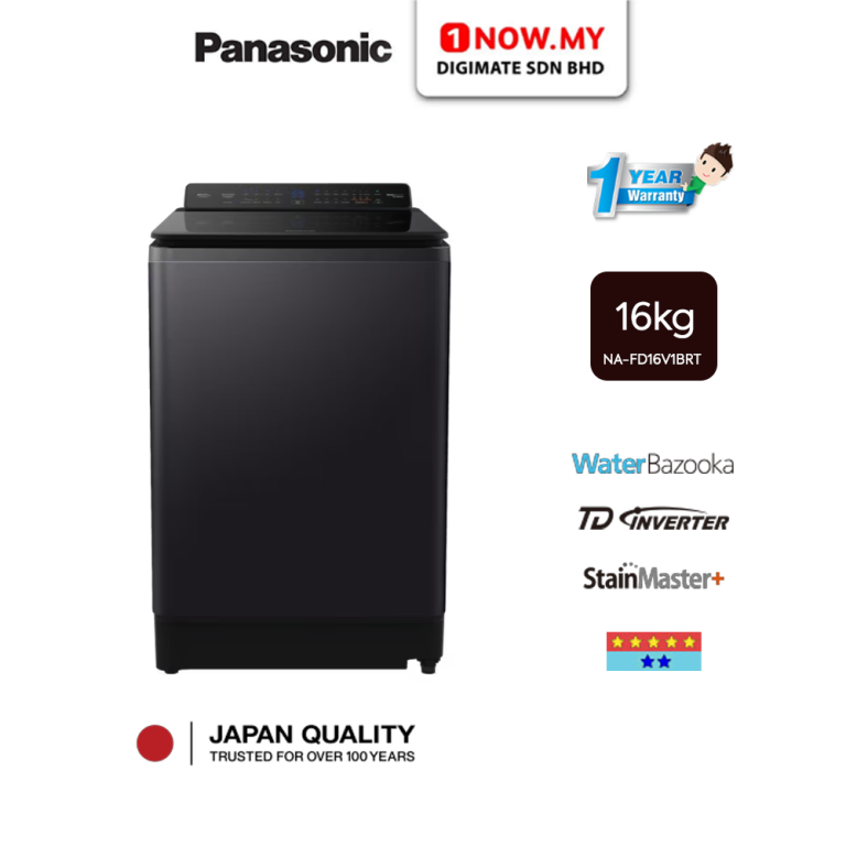 PANASONIC 16kg Inverter Top Load Washer NA-FD16V1BRT | 5 Star Efficient ...