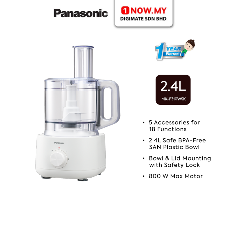 PANASONIC 2.4L Food Processor MK-F310WSK | Powerful Multitasking Motor ...