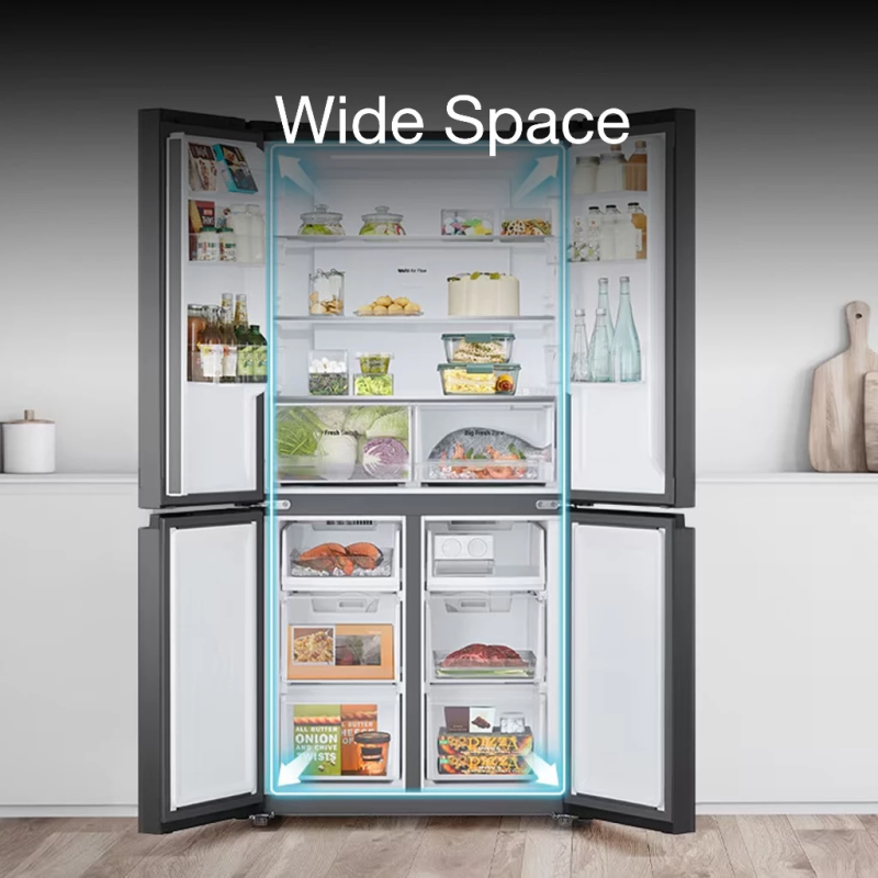 LG 474L Inverter French Door Fridge Black Glass Finish GC-B48FMGAH ...